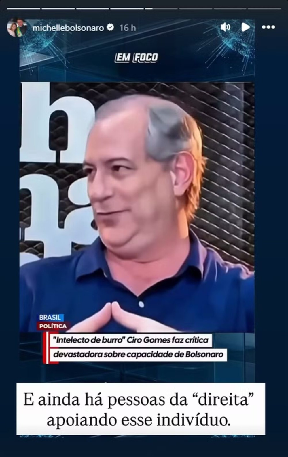 Michelle resgata fala de Ciro contra Bolsonaro e reacende atrito no ...